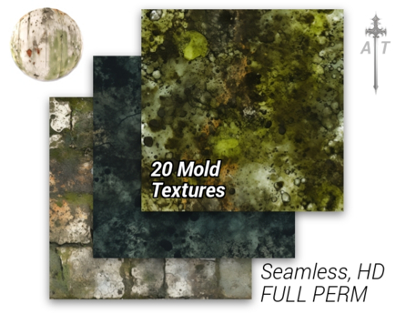 Second Life Marketplace - [AT] 20 Seamless Mold Textures (FULL PERM)